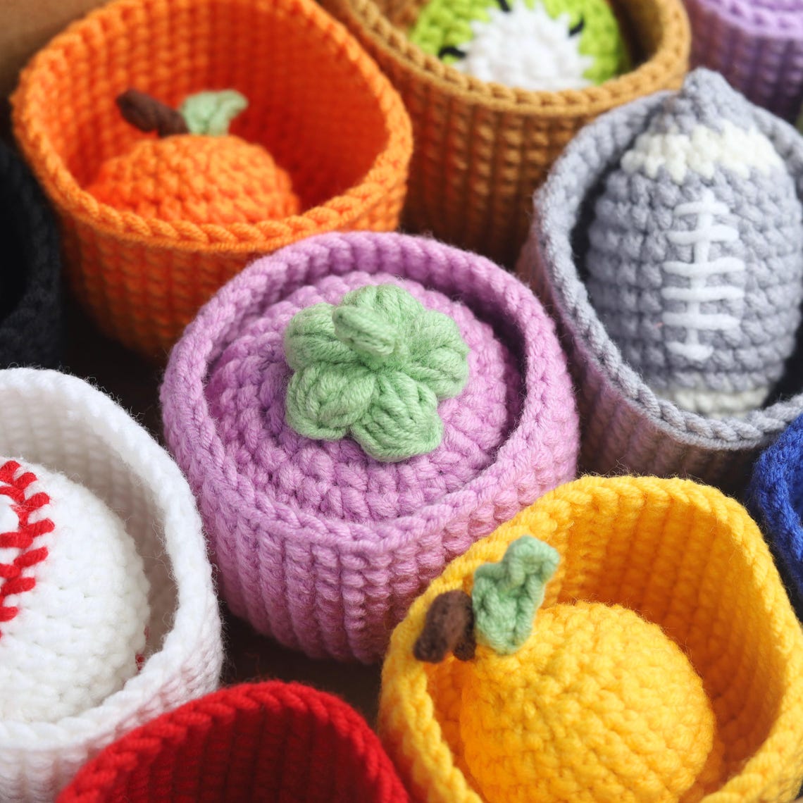 13in1 Color Sorting Game Crochet Pattern, Baby Toys Crochet Montessori ...
