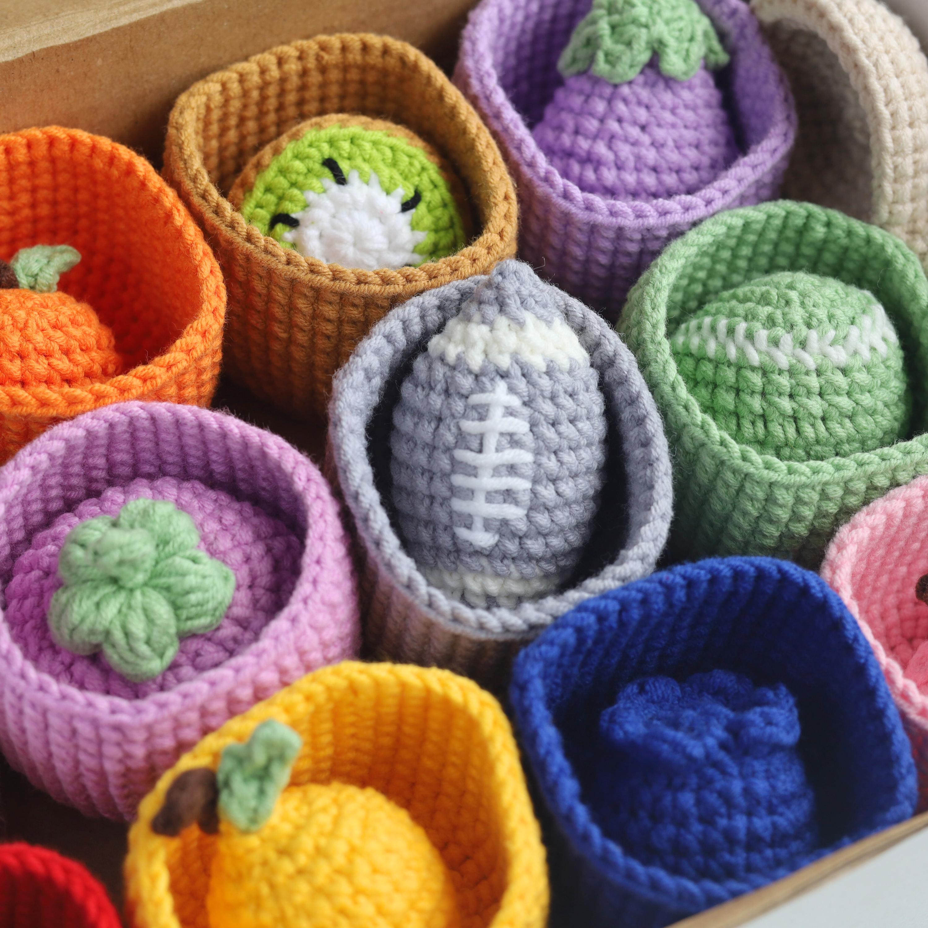 13in1 Color Sorting Game Crochet Pattern, Baby Toys Crochet Montessori ...