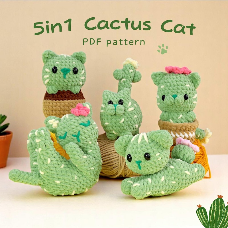 Cat Cactus - Etsy