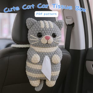 Cat Tissue Box Holder Car - Etsy