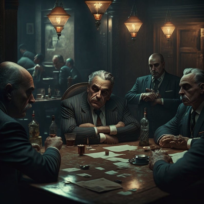 Mafia Meeting - Digital Artwork - Print at Home - Etsy