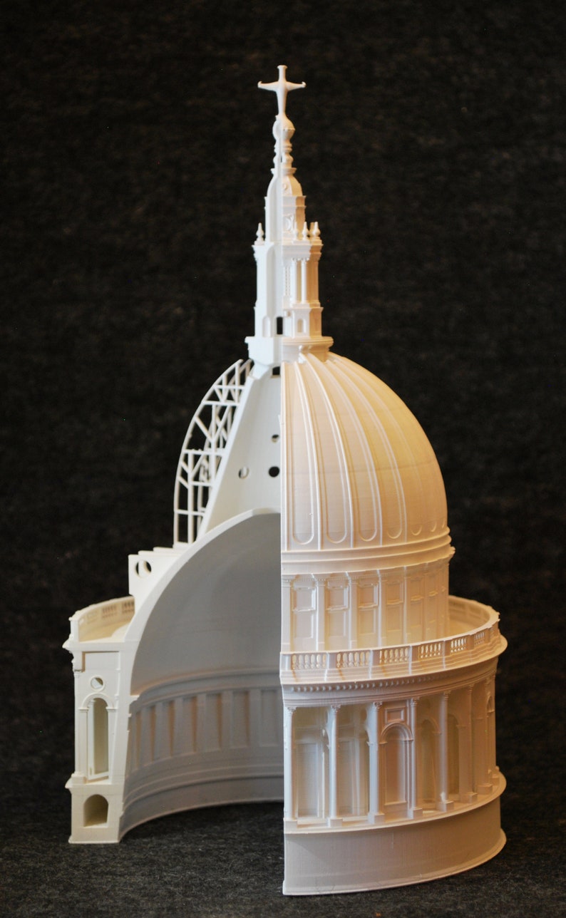 3D Printed St Paul's Cathedral Dome sectional Model - Etsy
