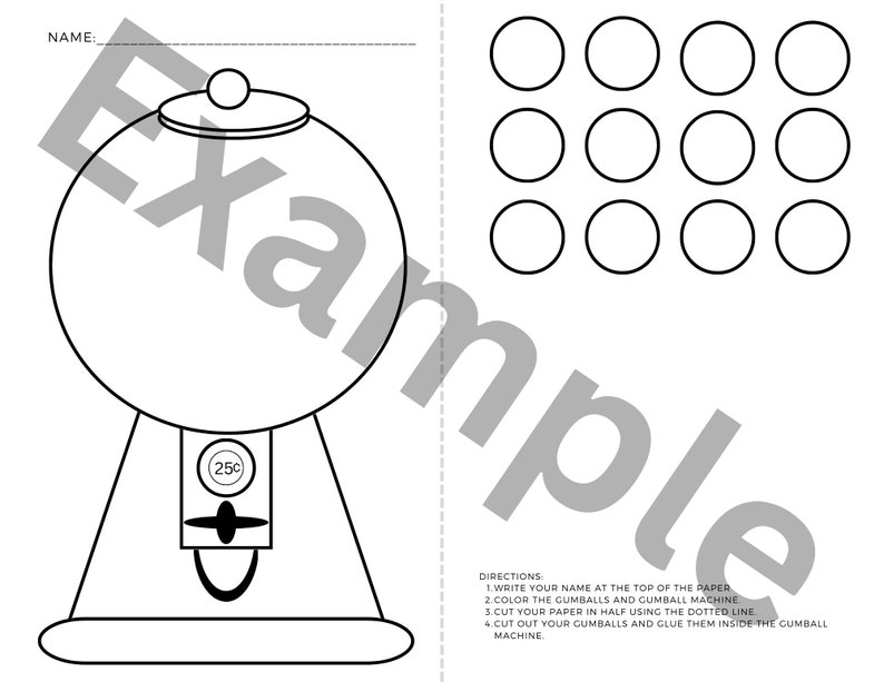 Gumball Machine Craft - Etsy