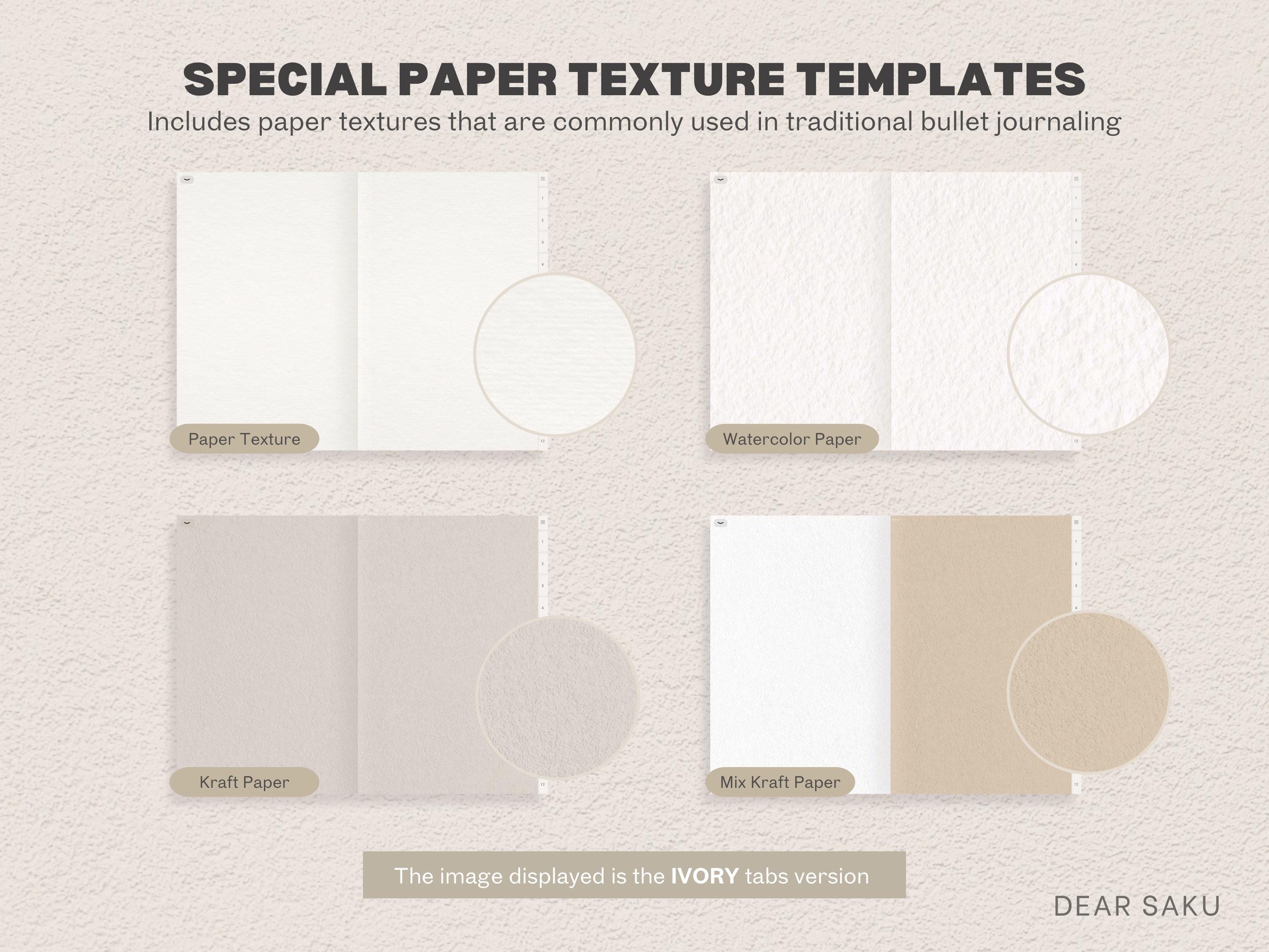 Digital Bullet Journal | Paper Texture Minimalist Digital Bujo ...