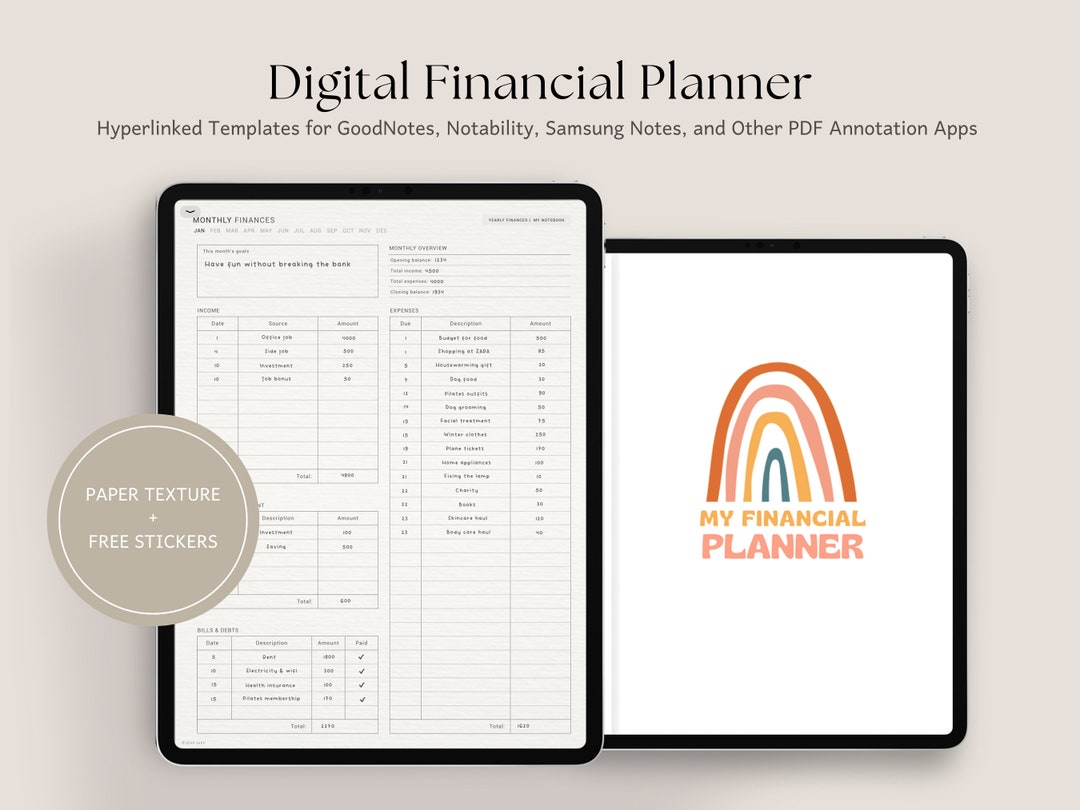 Digital Financial Planner | ADHD Budget Planner, Finance Tracker ...