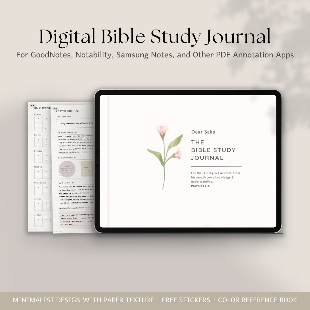 Digital Bible Study Journal LANDSCAPE | Digital Bible Planner, Prayer ...