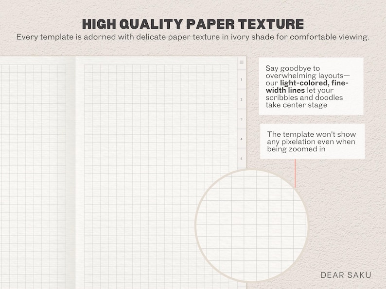 Digital Bullet Journal | Paper Texture Minimalist Digital Bujo ...