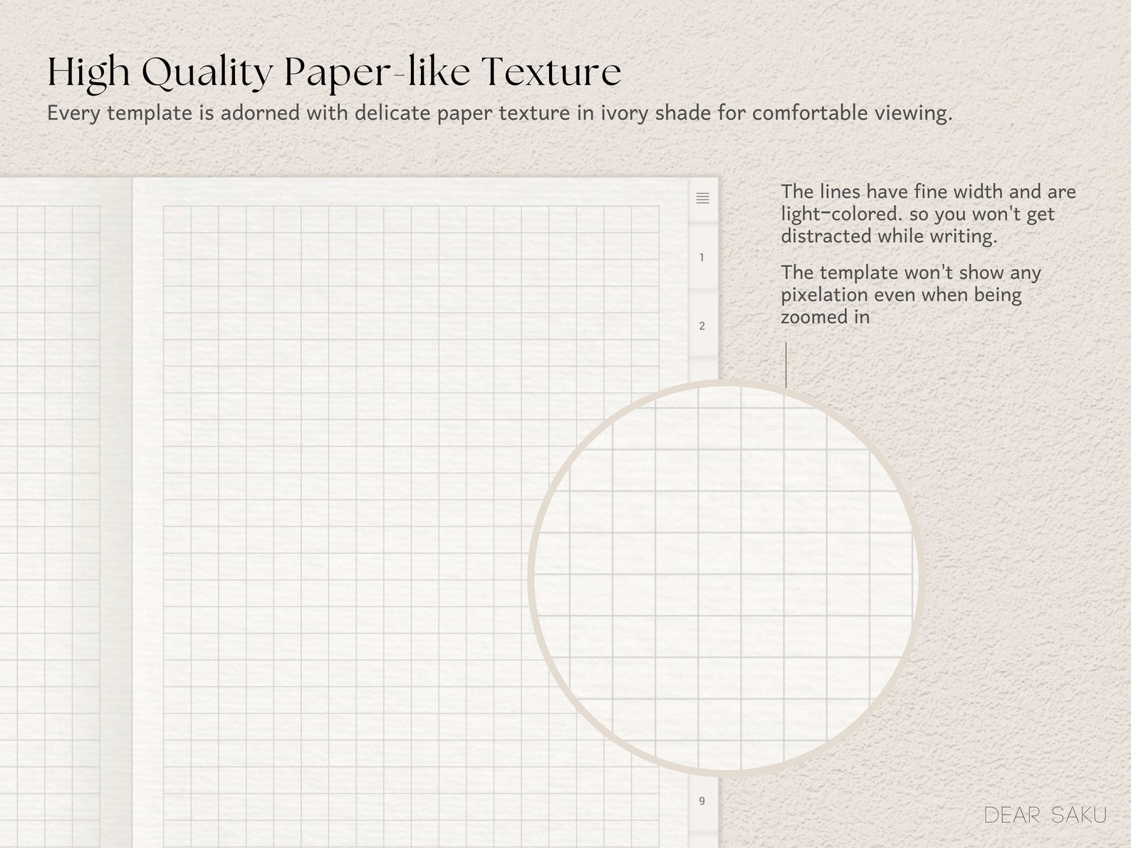 Digital Bullet Journal Paper Texture Minimalist Digital Bujo, Notebook ...