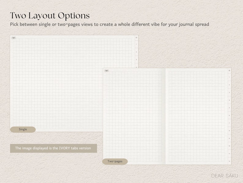 Digital Bullet Journal Paper Texture Undated Notebook With - Etsy