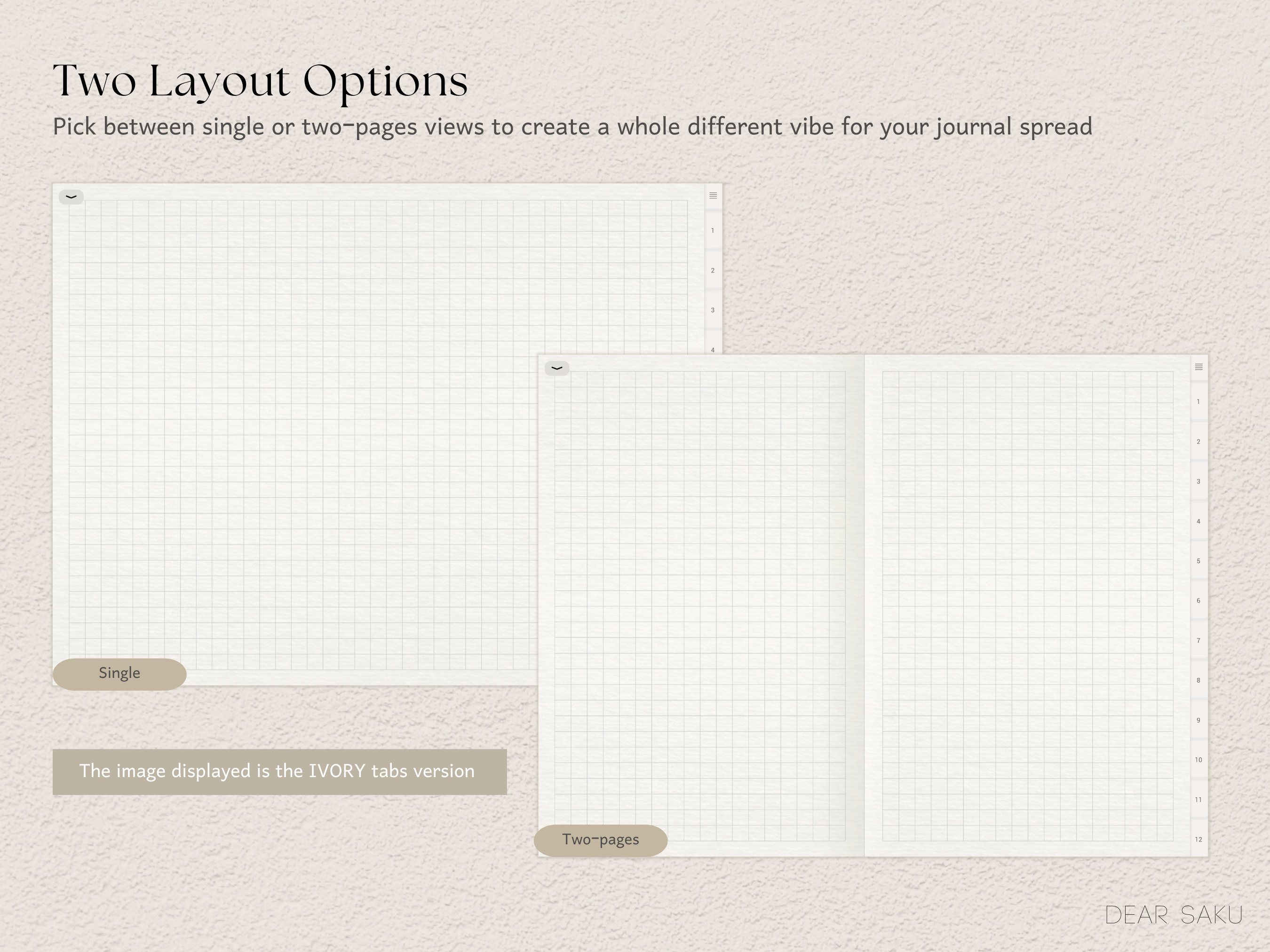 Digital Bullet Journal Paper Texture Undated Notebook With - Etsy
