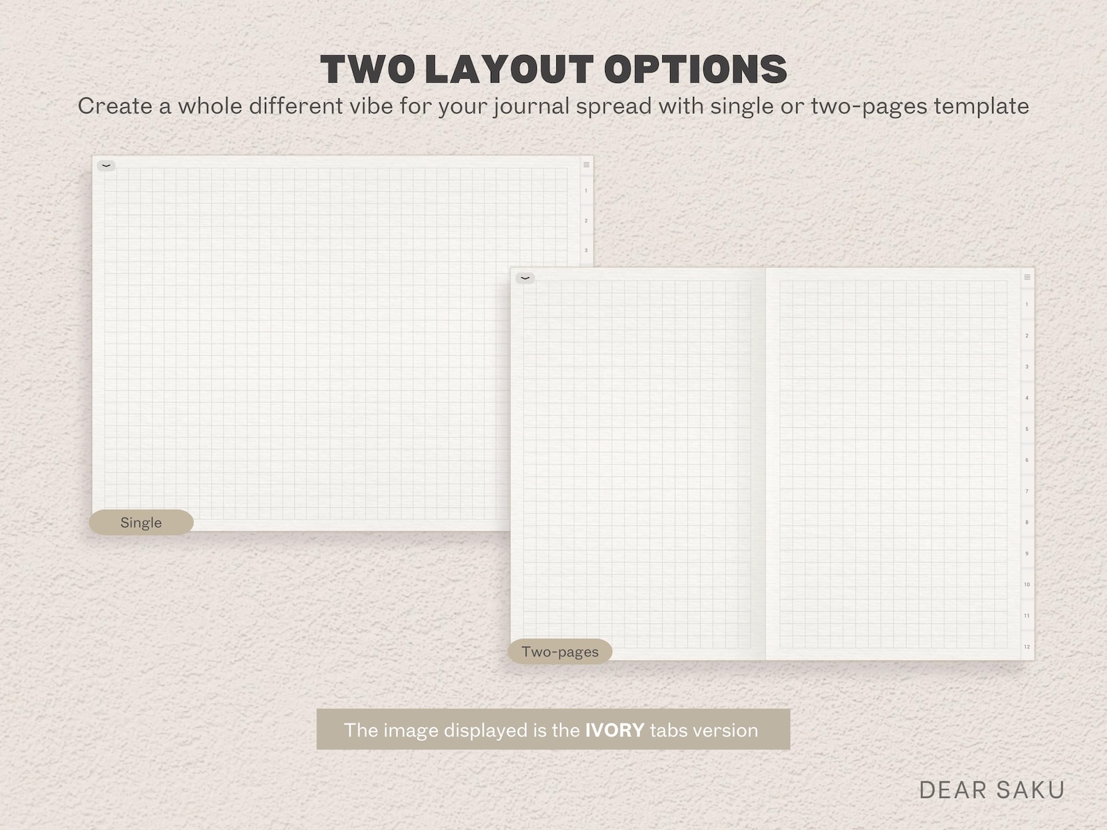 Digital Bullet Journal | Paper Texture Minimalist Digital Bujo ...