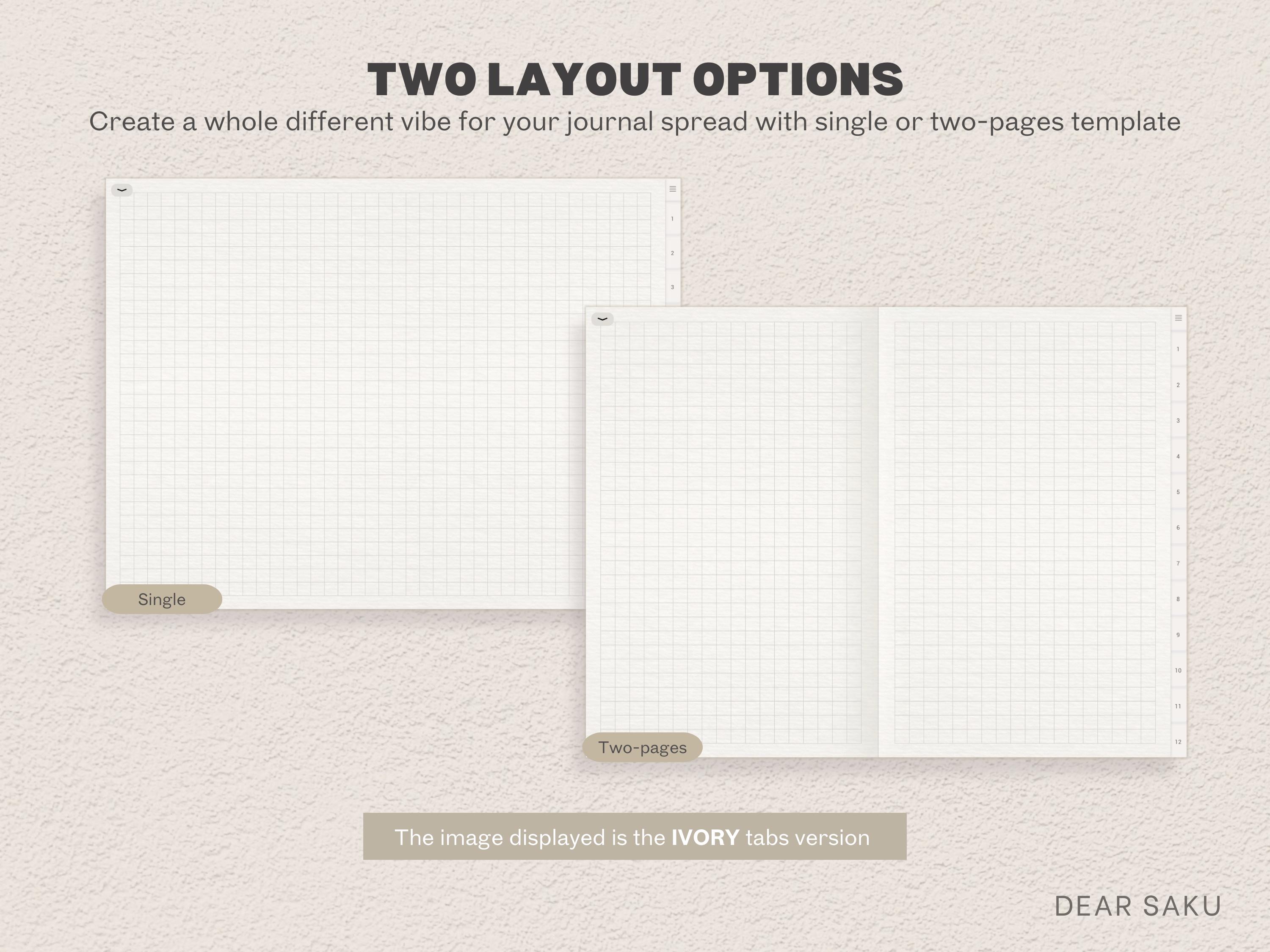 Digital Bullet Journal | Paper Texture Minimalist Digital Bujo ...