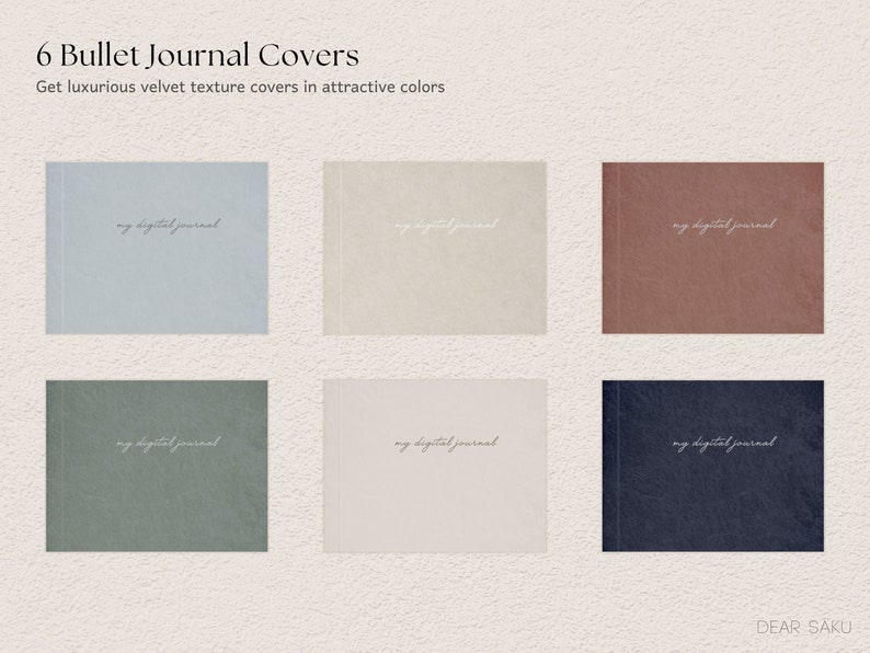 Digital Bullet Journal Paper Texture Undated Notebook With - Etsy