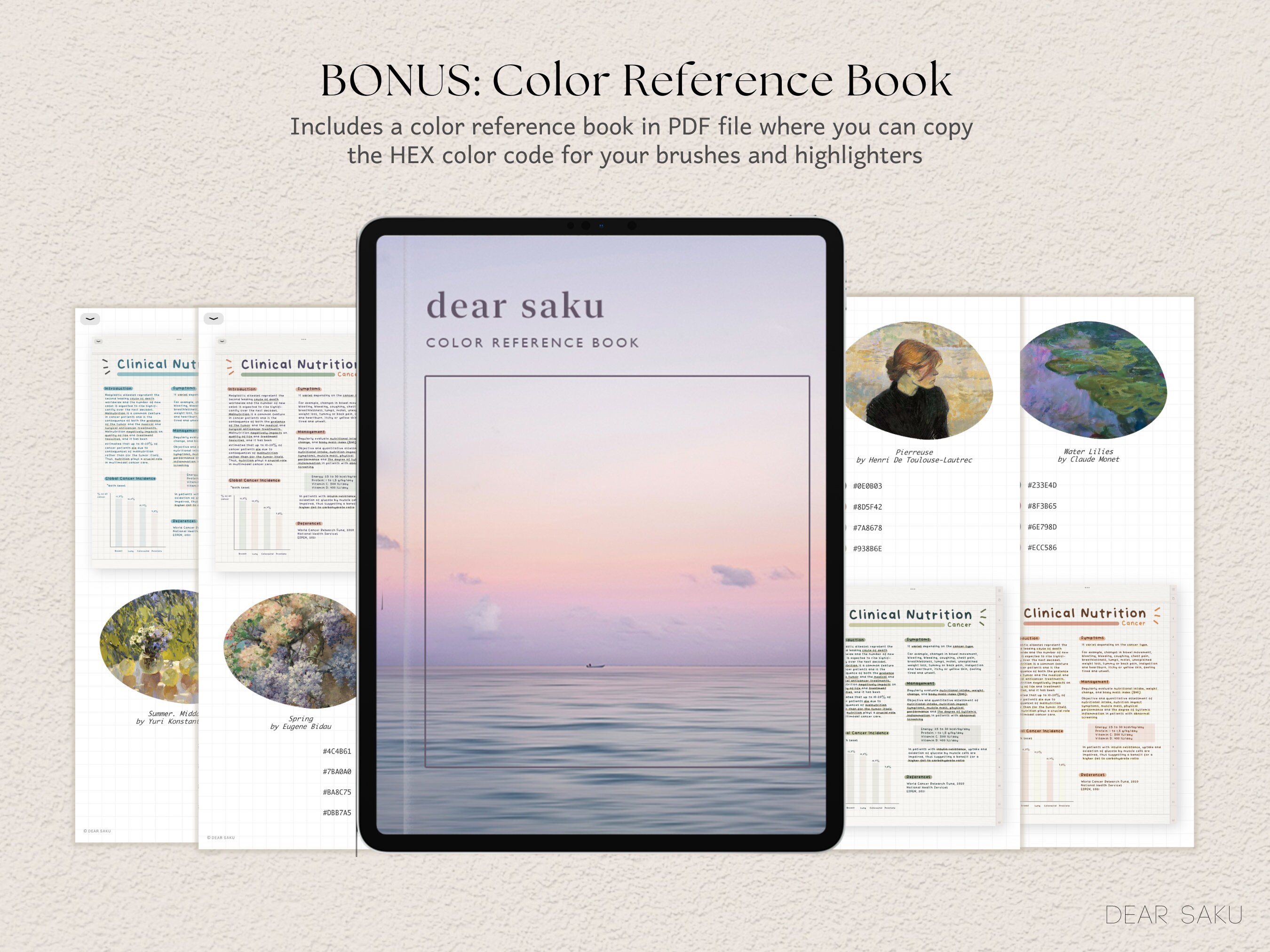 Digital Half Color Notebook Paper Texture Boho Chic Journal - Etsy