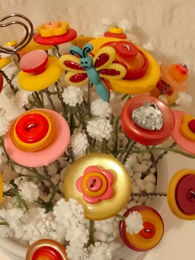 Button Flower Bouquet - Etsy