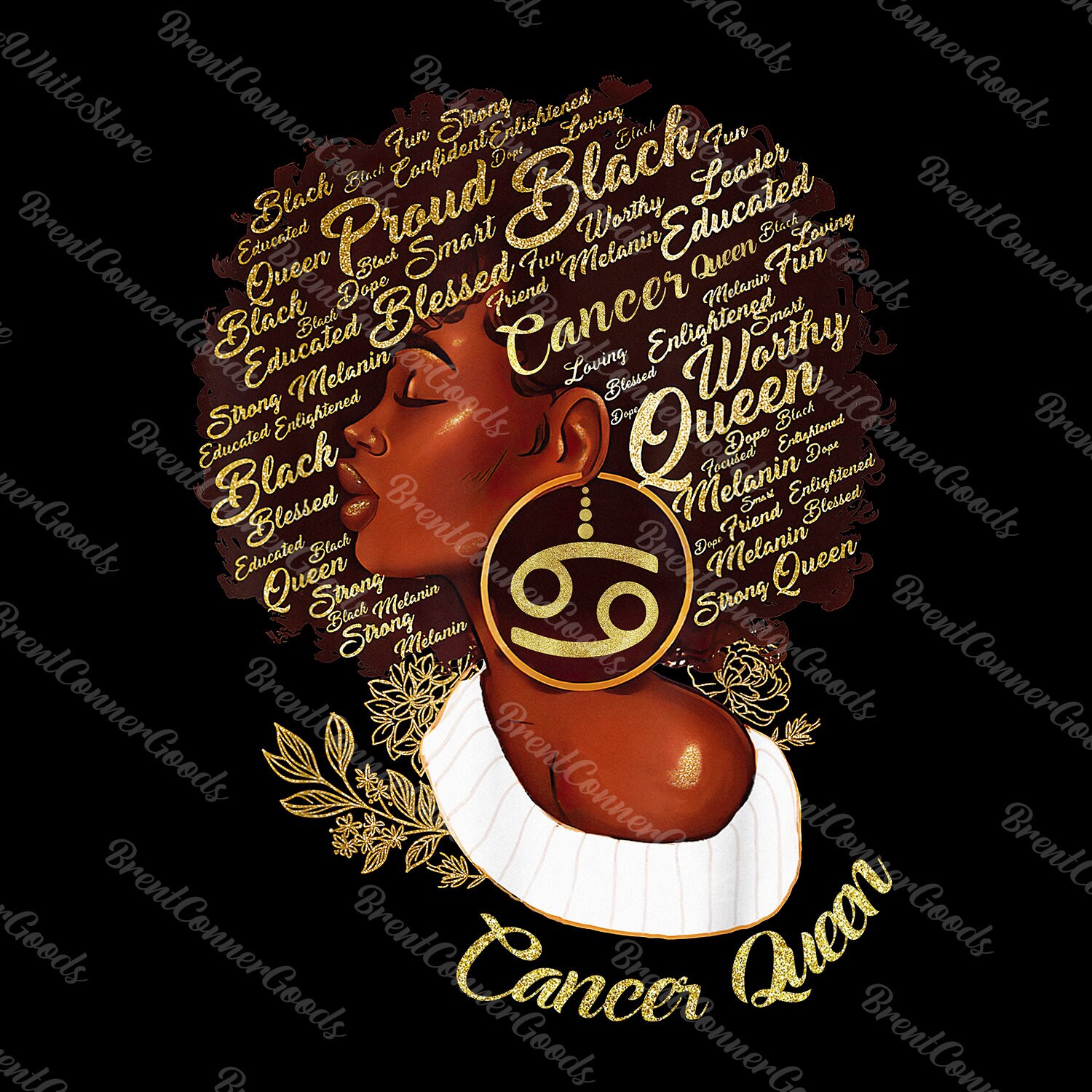 Cancer Queen PNG Afro Melanin Queen PNG Cancer Zodiac Girl - Etsy