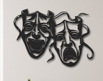Large Drama Mask Sign - Etsy
