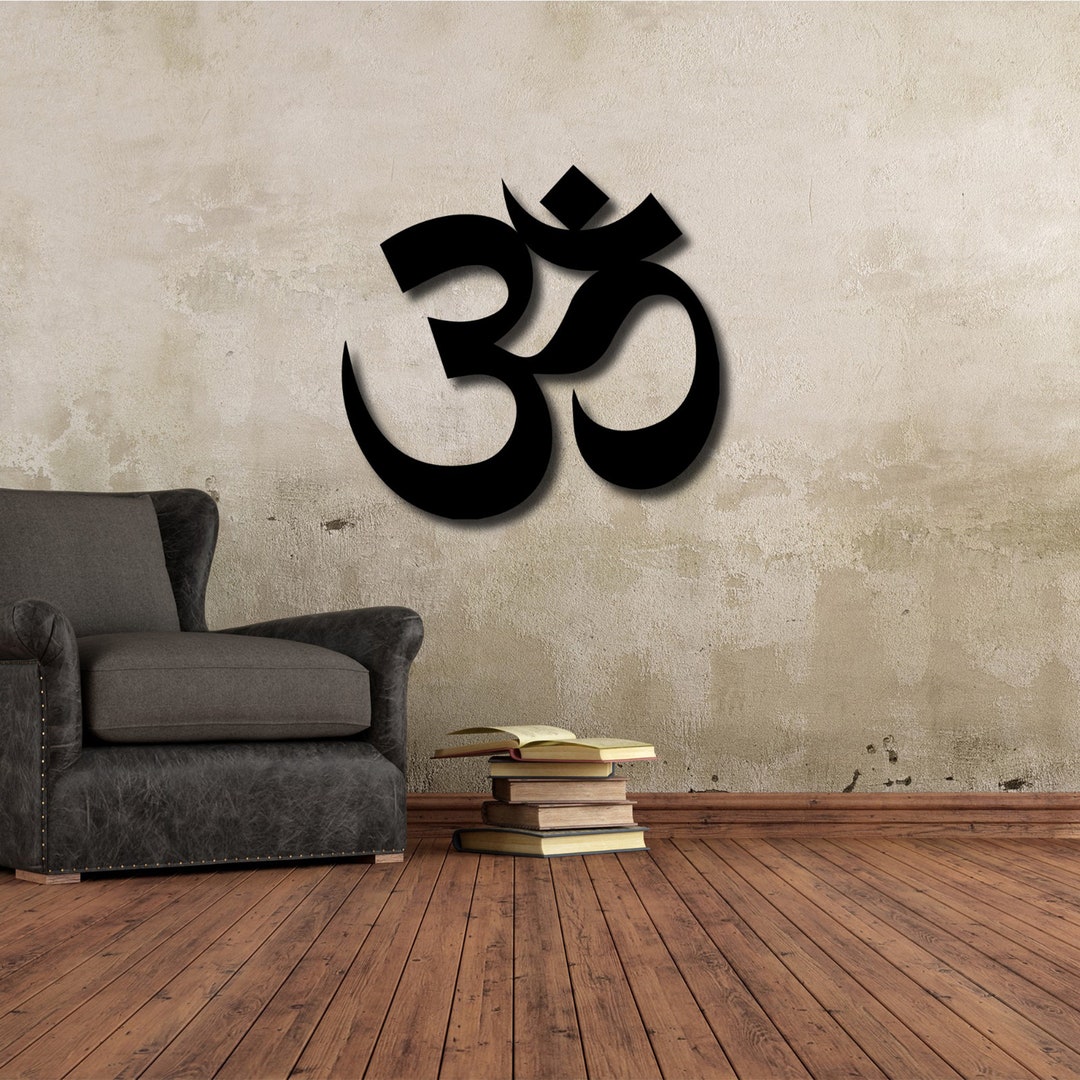 Om Icon Sign Large Metal Hindu Deities Symbol Buddha Wall - Etsy