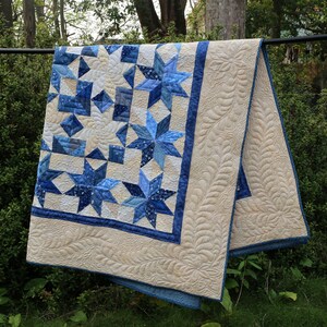 Blue Star Quilt ,samples Made to Order - Etsy