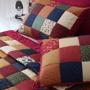 Handmade Patchwork Cotton, Patchwork Quilt, Hippie Bedding Bedspread ...