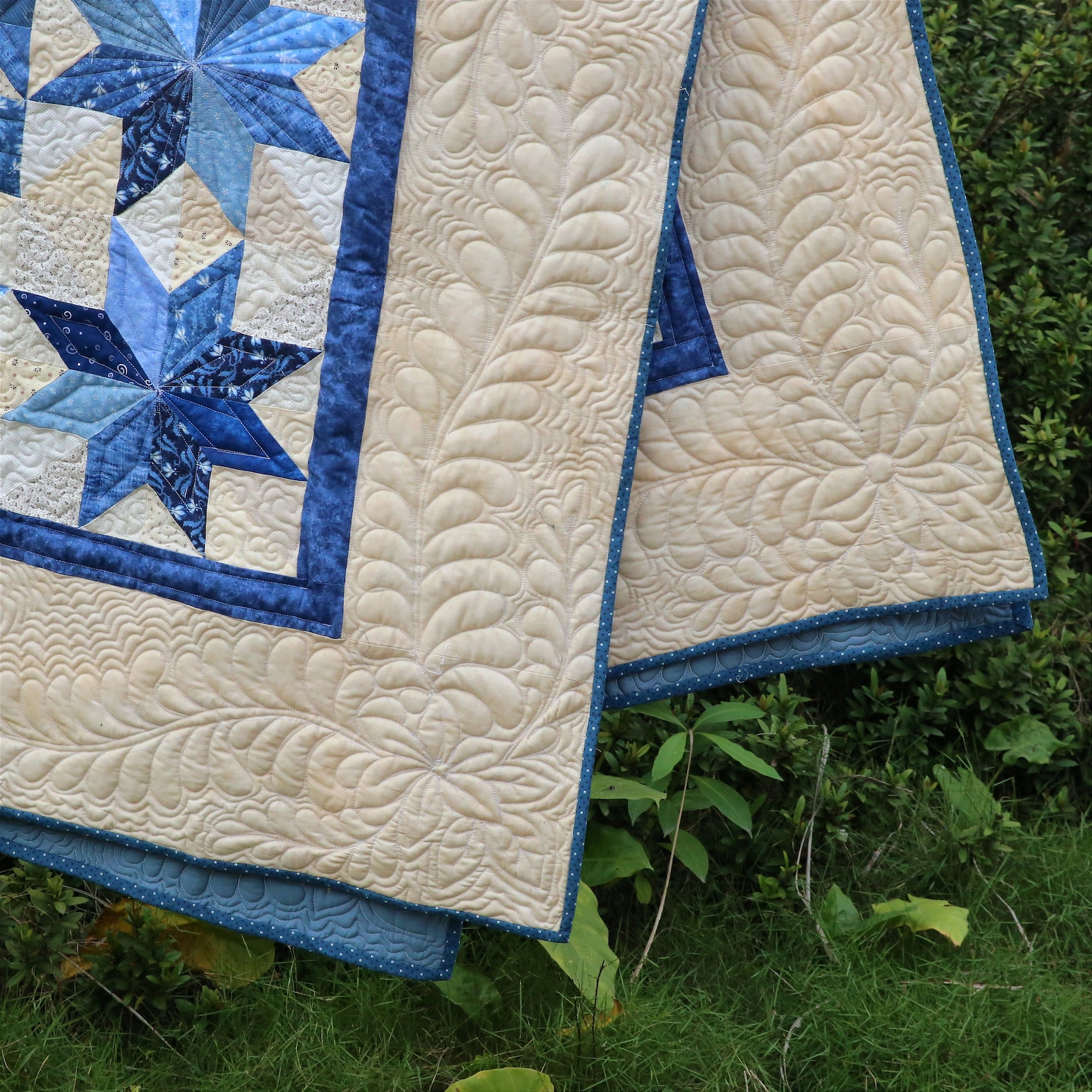 Blue Star Quilt ,samples Made to Order - Etsy