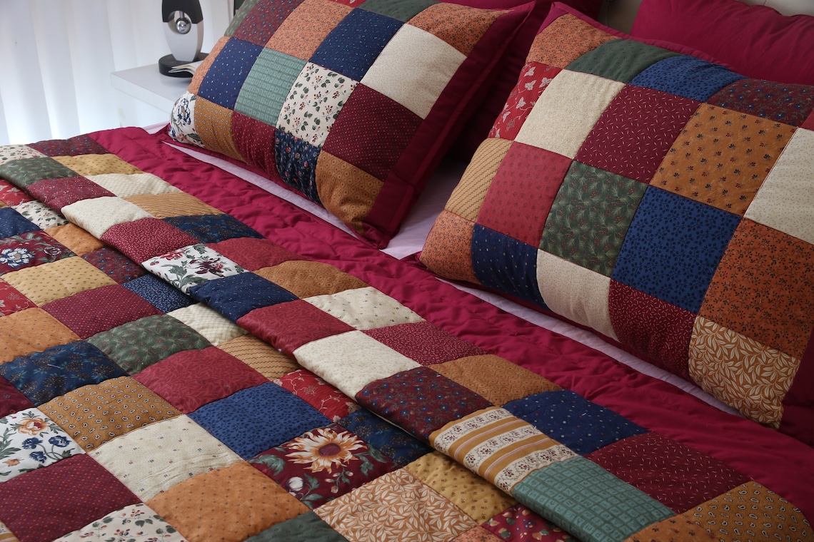 Handmade Patchwork Cotton Patchwork Quilt Hippie Bedding - Etsy