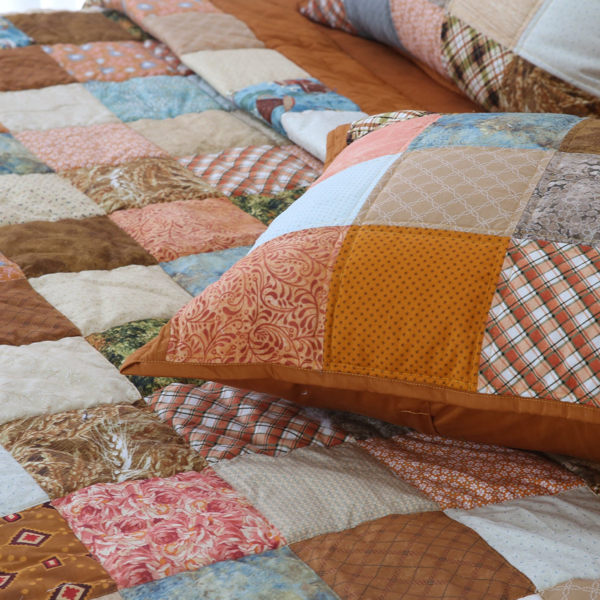 Handmade Patchwork Cotton, Patchwork Quilt, Hippie Bedding Bedspread ...