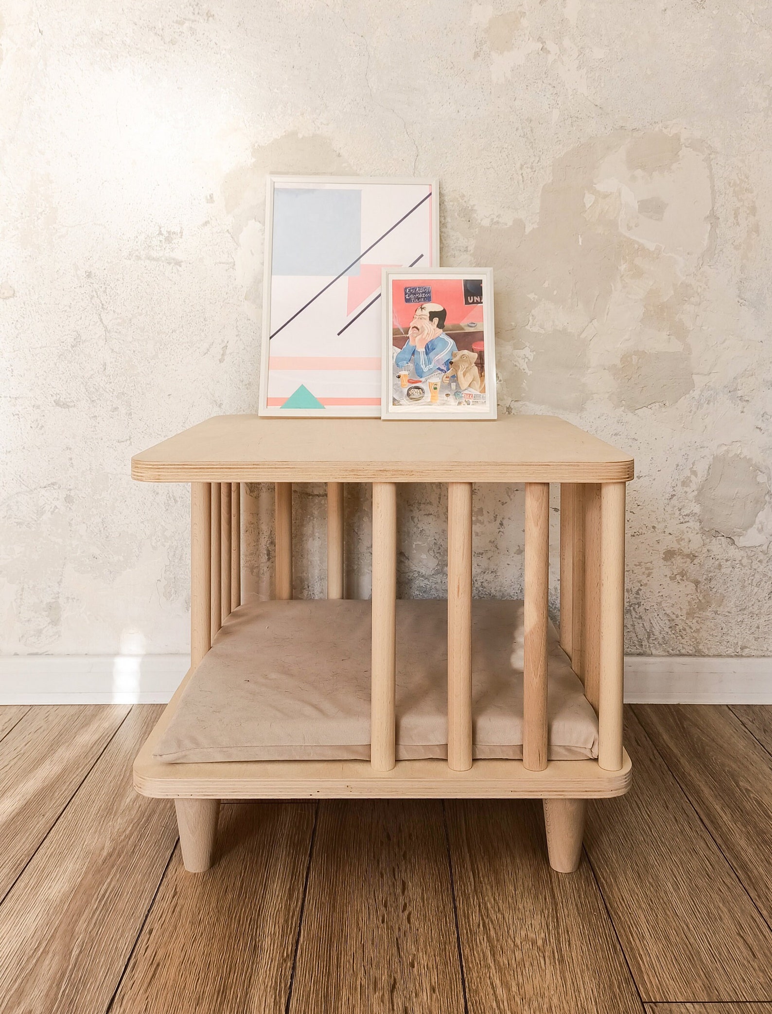 Square Modern Low Cat Table, Cat Furniture, Cat House - Etsy