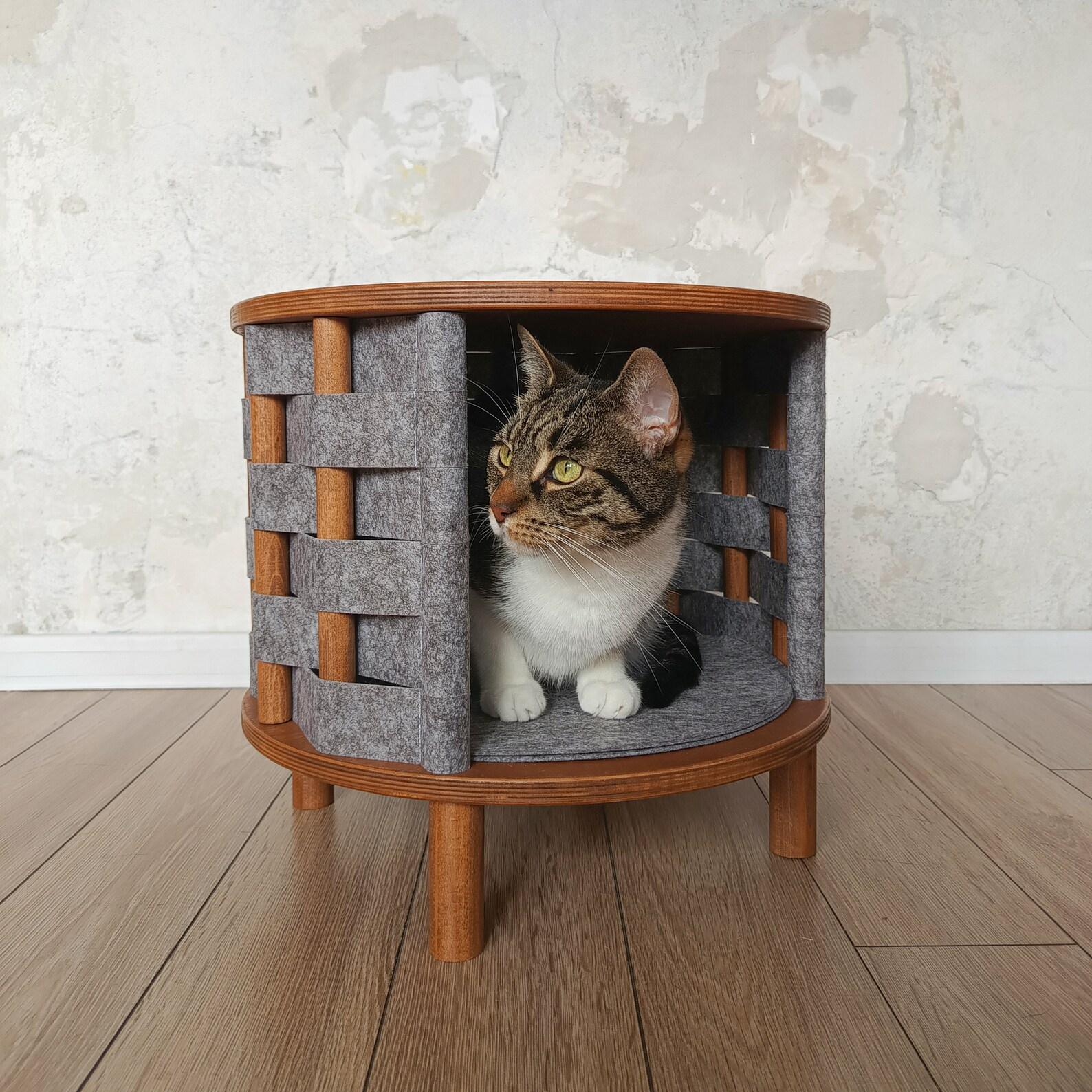 Cat House, Small Cat Table, Cat Furniture, Round Coffee Table, Cat Bed ...