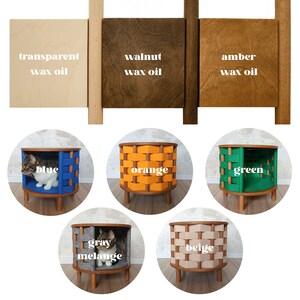 Cat House, Small Cat Table, Cat Furniture, Round Coffee Table, Cat Bed ...