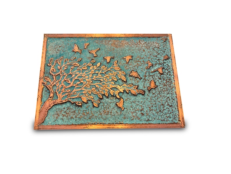 Rustic Copper Wall Art | Farmhouse Decor | Textured Wall Art ...