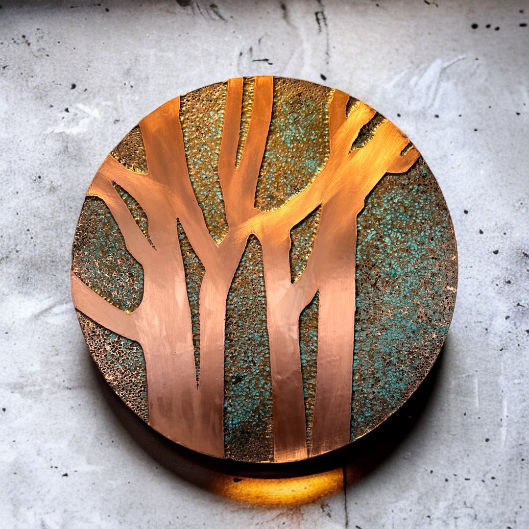 Rustic Copper Wall Art | Farmhouse Decor | Textured Wall Decor ...