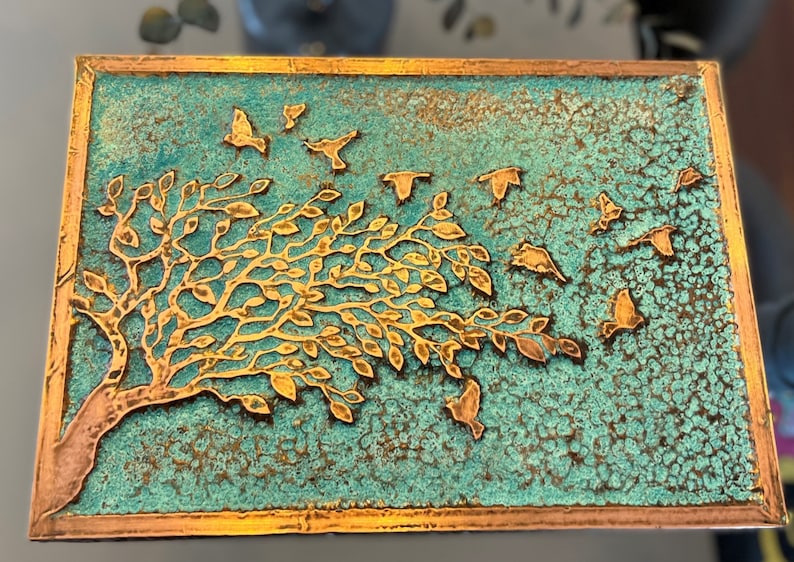 Rustic Copper Wall Art | Farmhouse Decor | Textured Wall Art ...