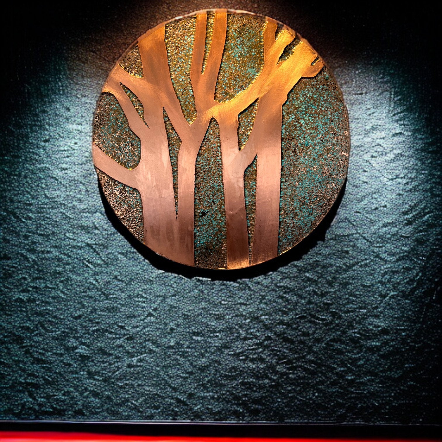 Rustic Copper Wall Art Farmhouse Decor Textured Wall Decor Minimalist ...