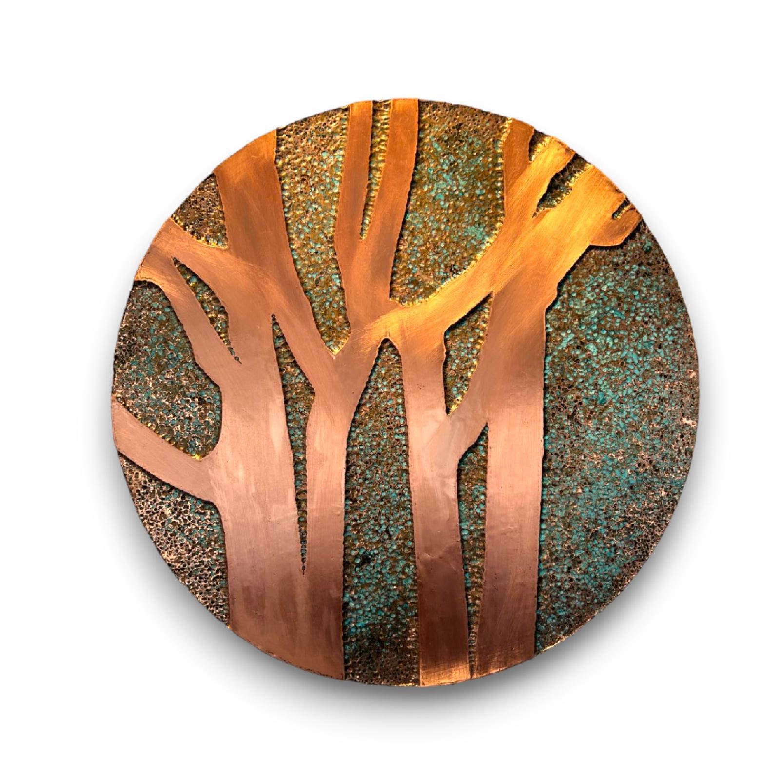 Rustic Copper Wall Art Farmhouse Decor Textured Wall Decor Minimalist ...