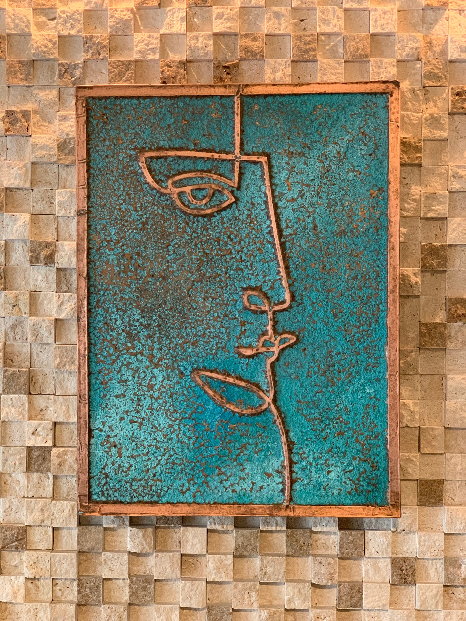 Rustic Copper Wall Art Farmhouse Decor Textured Wall Art - Etsy