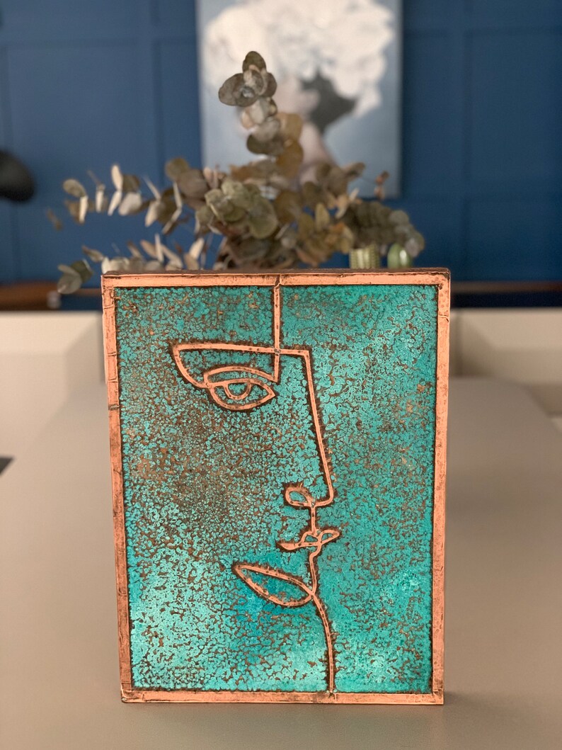 Rustic Copper Wall Art Farmhouse Decor Textured Wall Art - Etsy