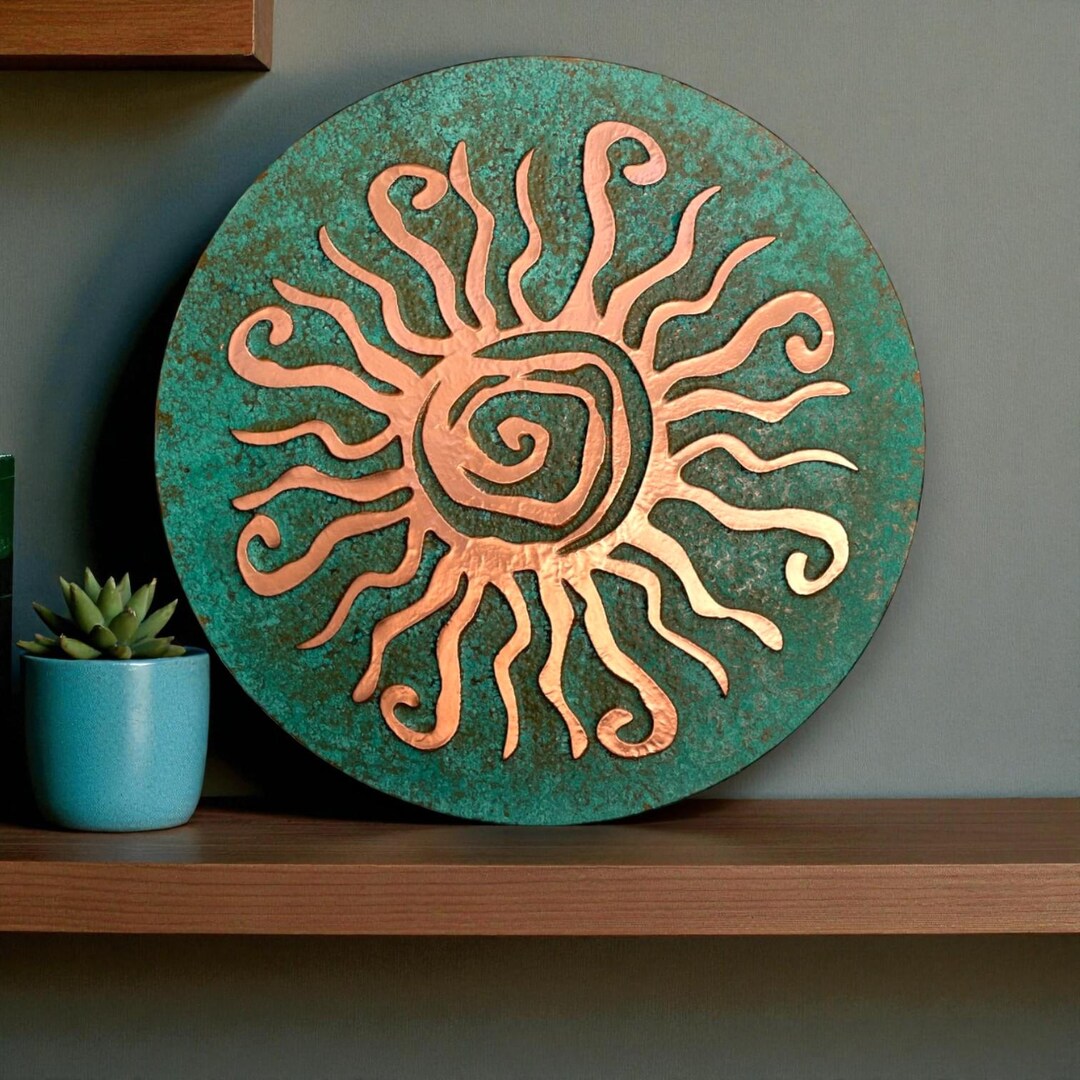 Handmade Copper Art – Large Patina Panel, Modern Metal Artwork for ...