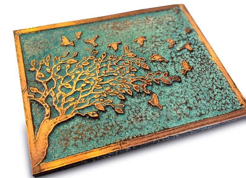 Rustic Copper Wall Art | Farmhouse Decor | Textured Wall Art ...