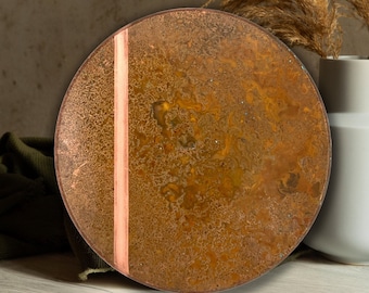 Rustic Copper Wall Art Farmhouse Decor Textured Wall Decor Minimalist ...