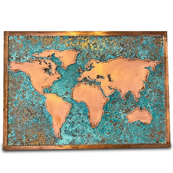 Metal World Map - Etsy