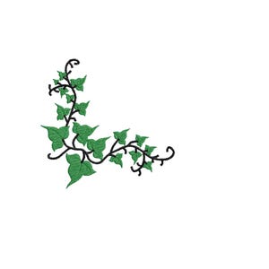 Ivy Branch, Ivy Leaves Corner 5 Sizes Machine Embroidery Designs ...