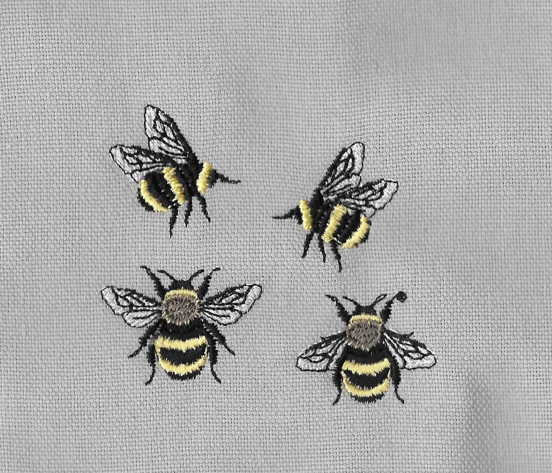 Set of 4 Mini Bee Machine Embroidery Designs 3 Sizes Each Instant ...