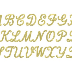 Rope Font English Style, 11 Sizes, Machine Embroidery Designs - Etsy