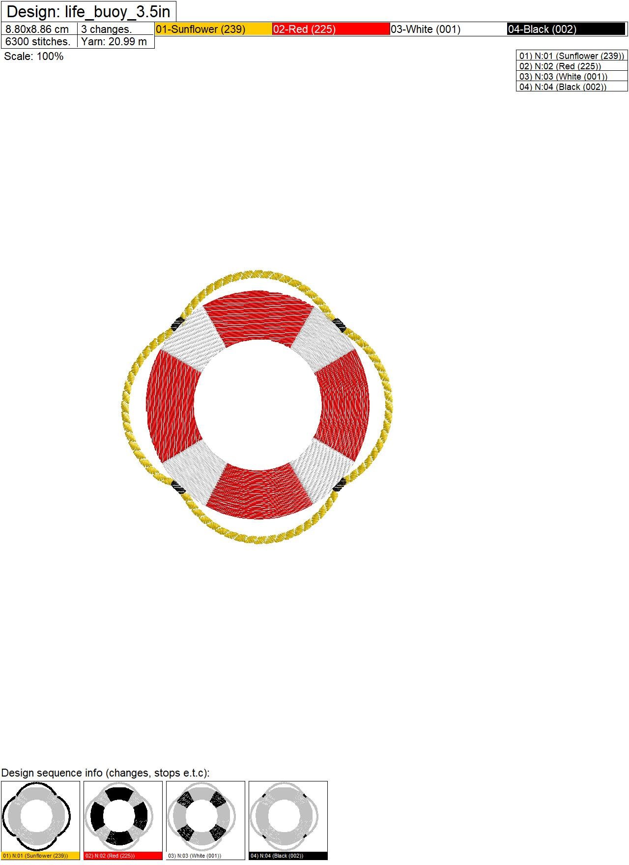 Life Buoy, 6 Sizes, Machine Embroidery Designs - Etsy