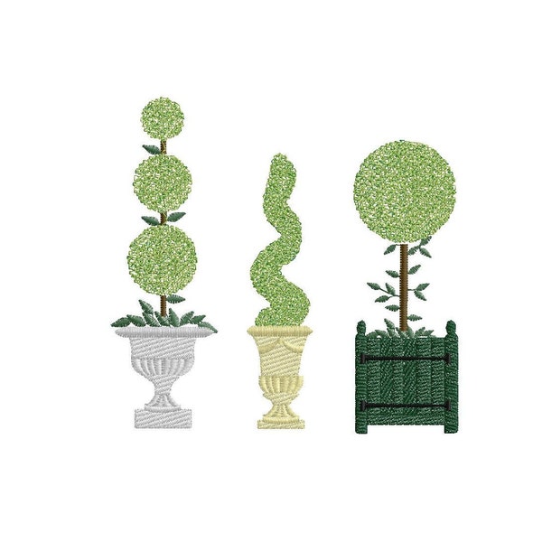 Topiary Embroidery Design - Etsy