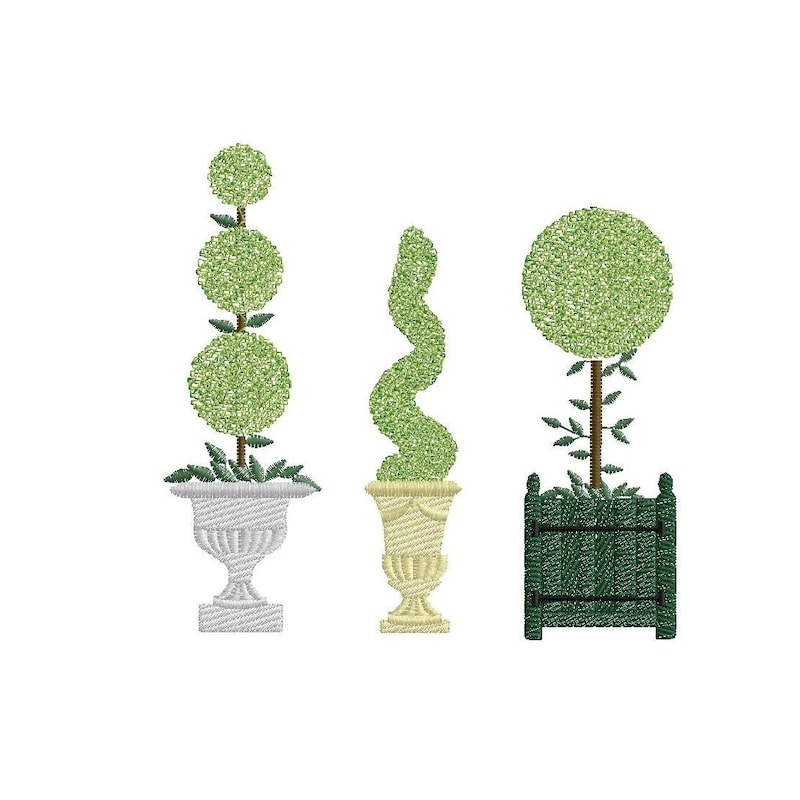 Topiary Embroidery Design - Etsy