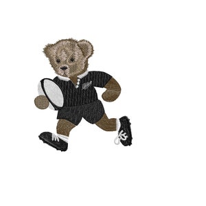 Teddy Bear Rugby Player All Blacks, 3 Sizes, Machine Embroidery Designs ...