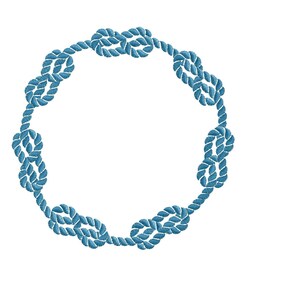 Rope Circle Frame With Knot, 5 Sizes Machine Embroidery Designs Instant ...