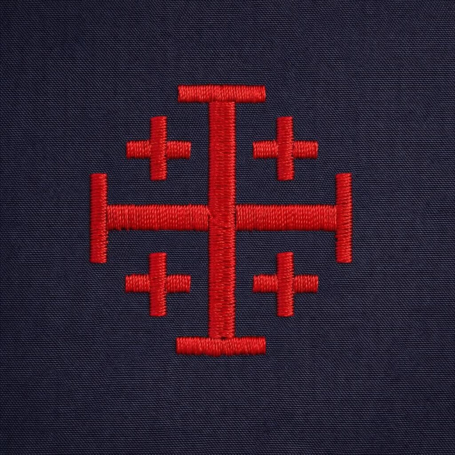 Jerusalem Cross & Blason, 15 Sizes Each, Machine Embroidery Design - Etsy